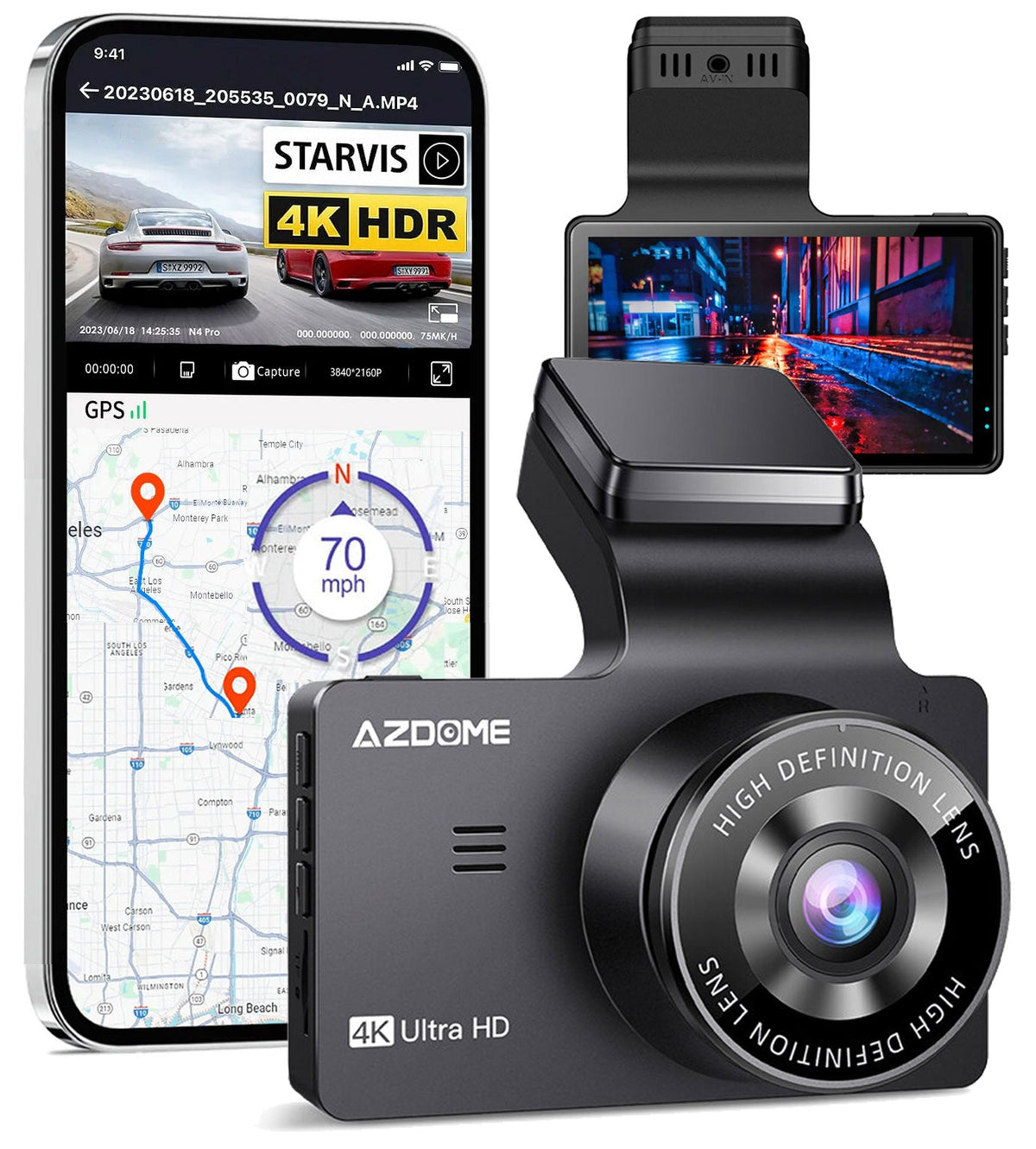 AZDome M63 Lite True 4K Wifi dashcam